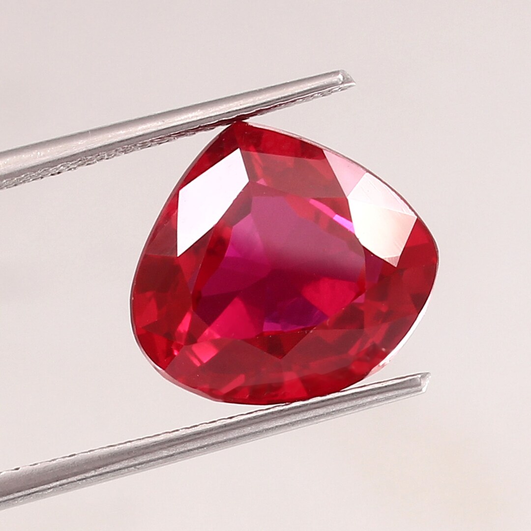 9.90 Ct Red Ruby Gemstone, for Ring Size& Jewelry Making,best Quality Heart Shape, Loose ...