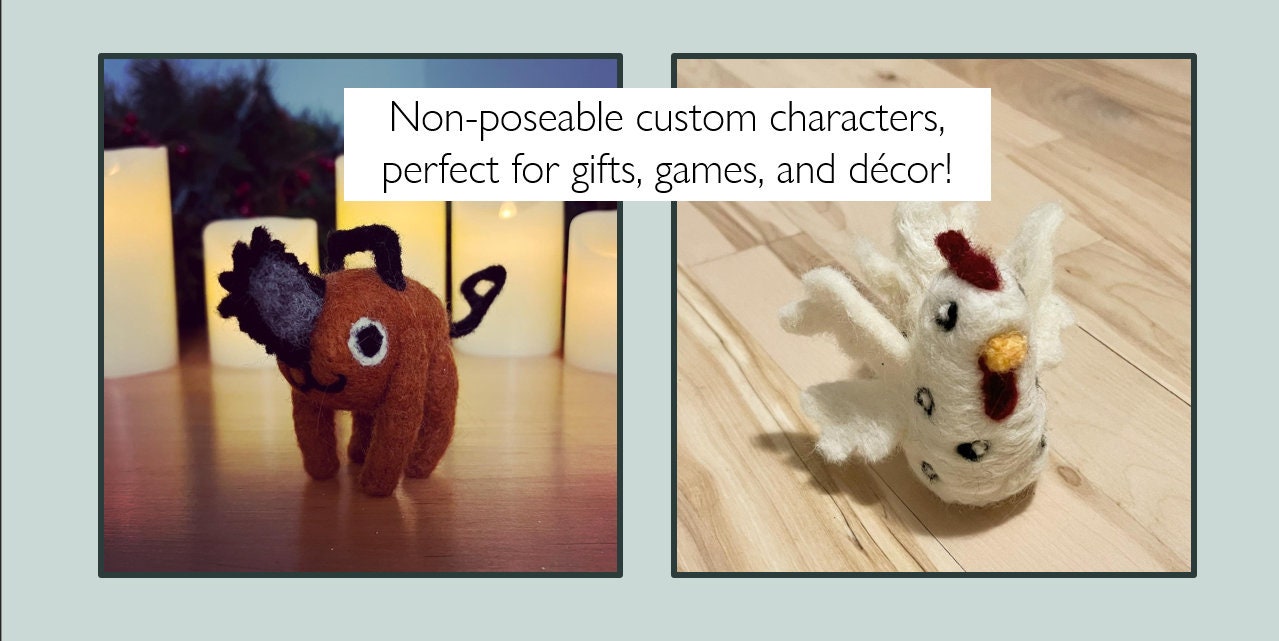 Custom Toy Wool Needlefelted Original Character OC Doll Made to Order ...