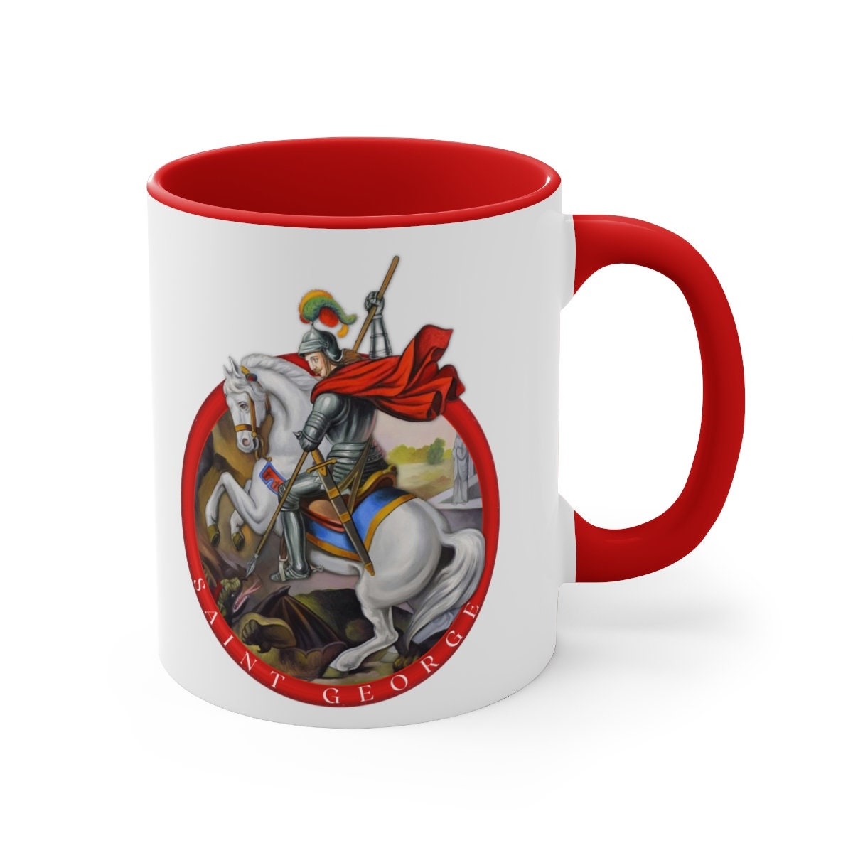 Saint George Mug - Coptic Gift - Coptic Designs - Accent Coffee Mug ...