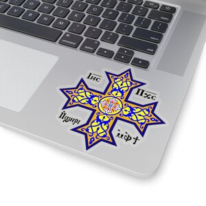 Coptic Cross Transparent Coptic Cross Designs Sticker Kiss-cut White ...