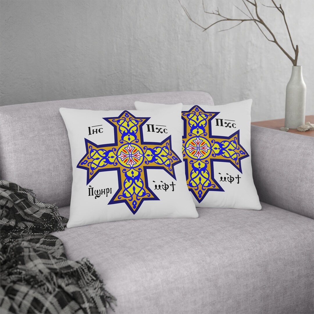 Coptic Cross Waterproof Coptic Pillow Design Coptic Cross Home Decor ...