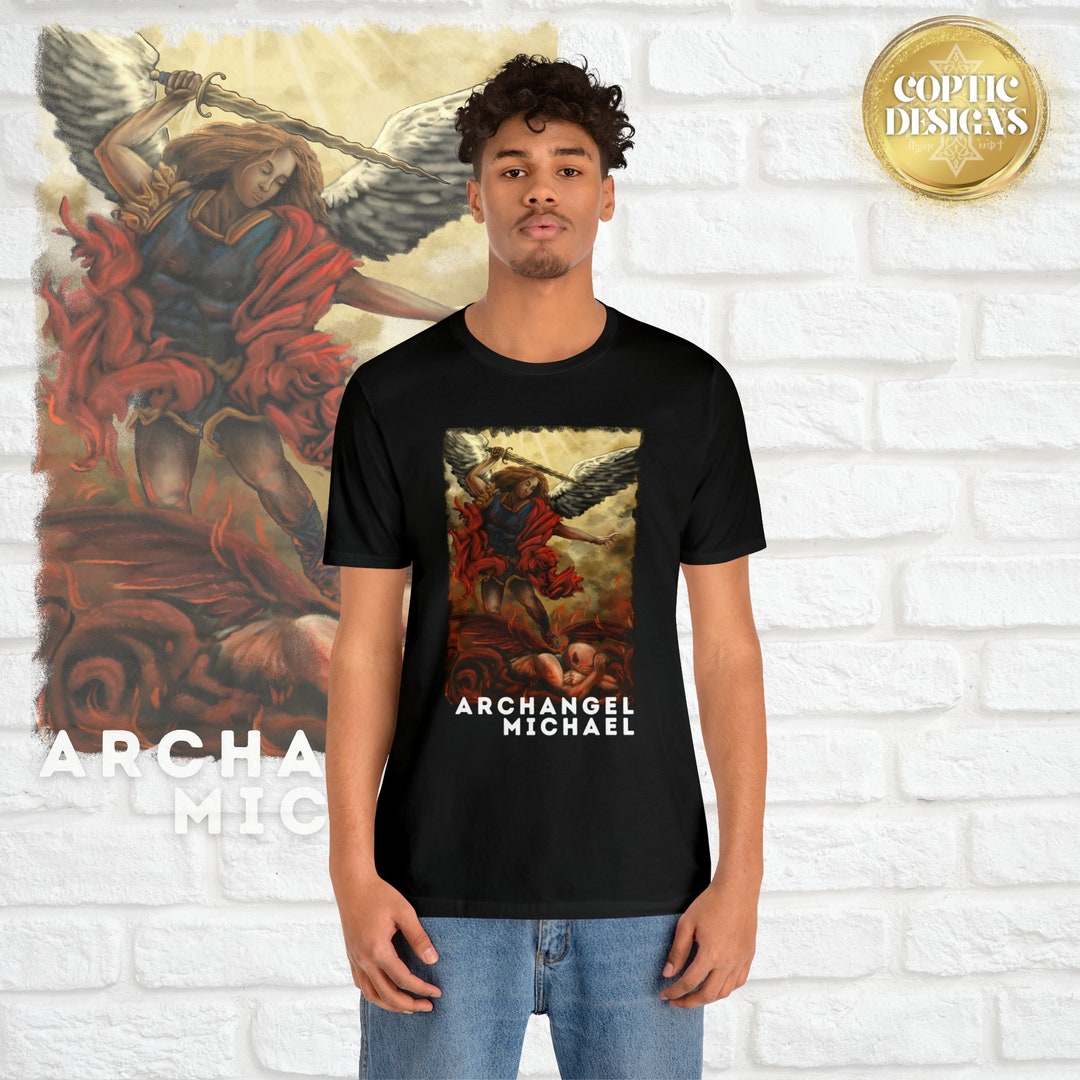 Archangel Michael Icon Angel Coptic Art Coptic Gift - Etsy