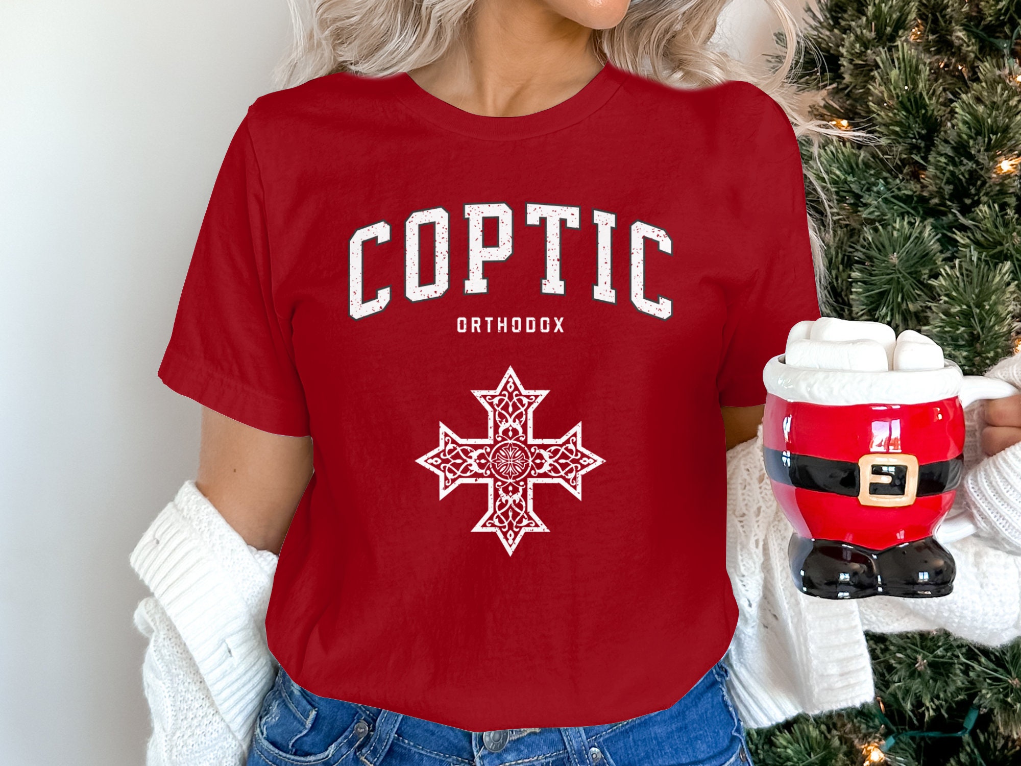 Coptic Orthodox Coptic Cross College Shirt, Sweatshirt and Hoodie ...