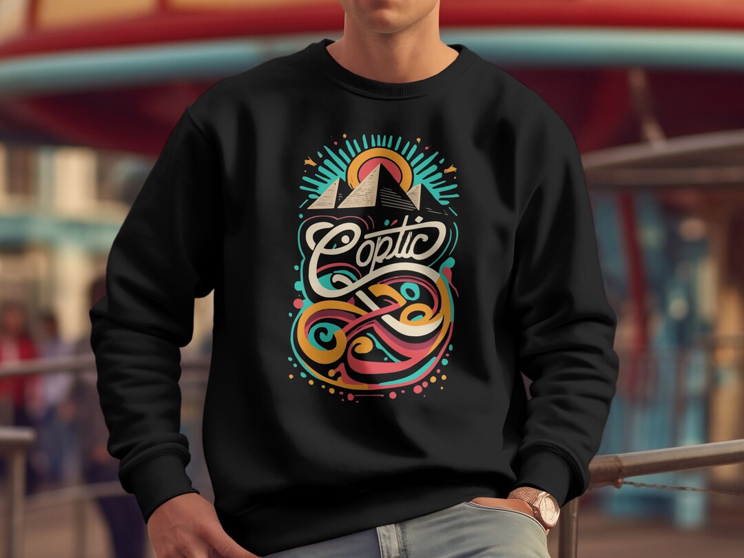 Coptic Orthodox Egyptian Shirt Sun Pyramids Cross Sweater - Etsy