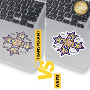 Coptic Cross Transparent Coptic Cross Designs Sticker Kiss-cut White ...