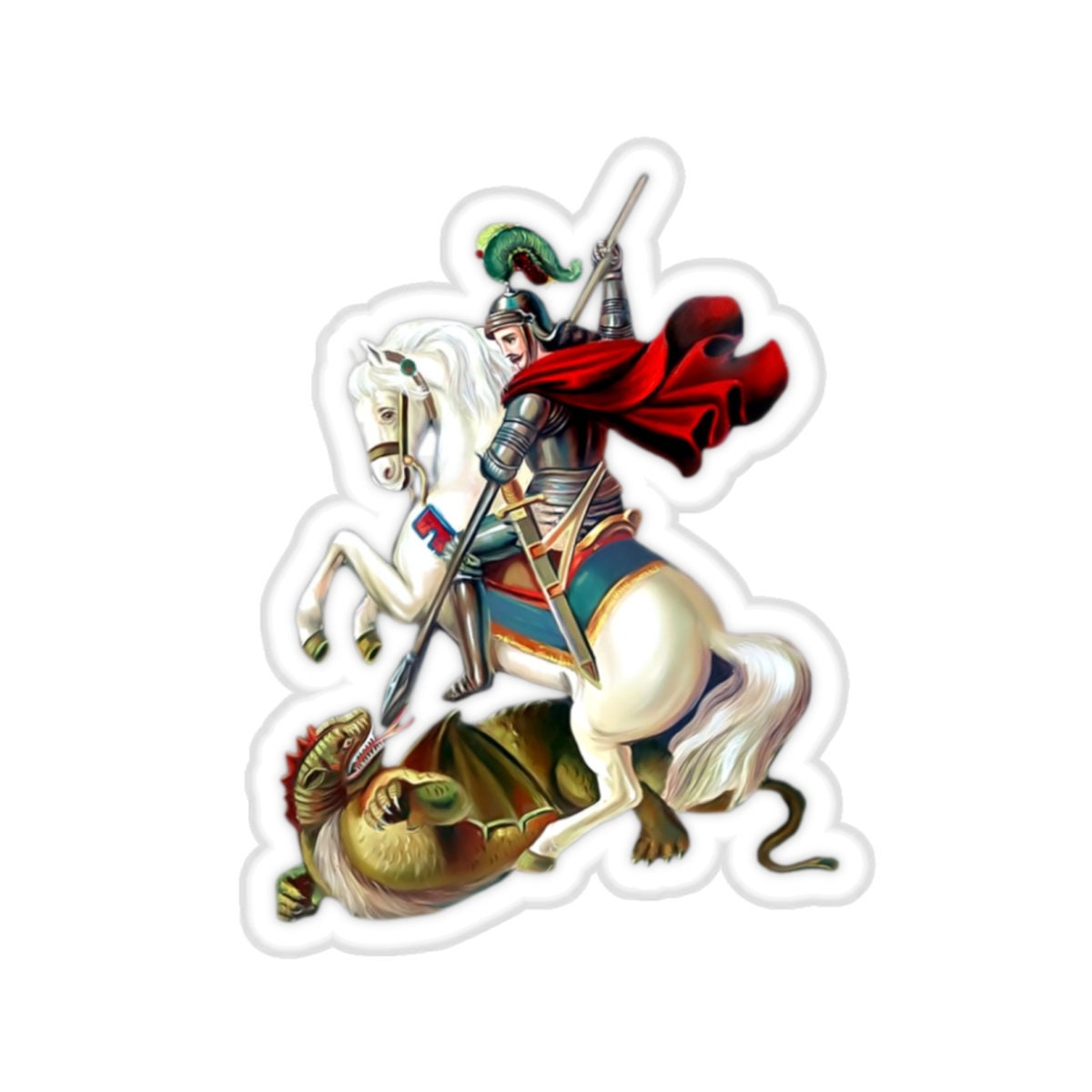 Saint George Sticker Coptic Orthodox Saint Sticker Coptic Saint Icon ...