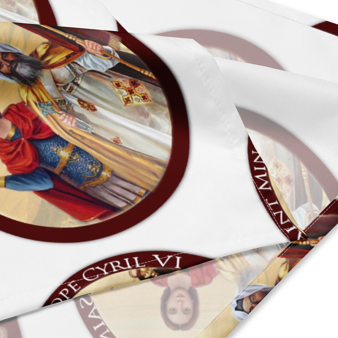 Saint Mina and Pope Cyril VI Bandana Church Head Cover Orthodox Scarf ...