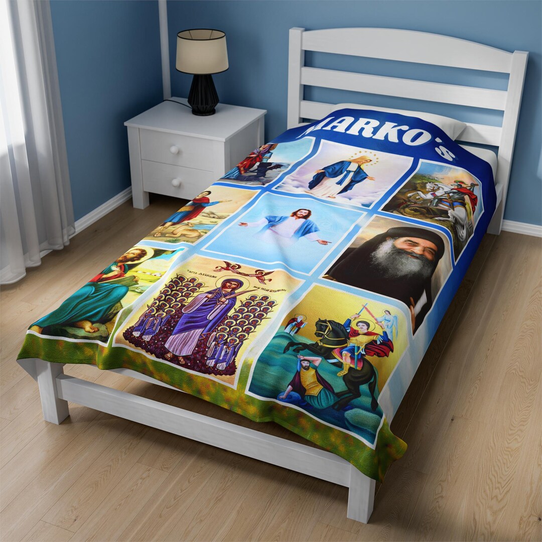 Jesus Coptic Saints Blanket Pope Cyril VI Coptic Orthodox Blanket Saint ...