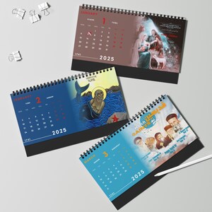 Coptic Calendar 2025 Coptic New Year Gift Coptic Icon Desk Calendar ...