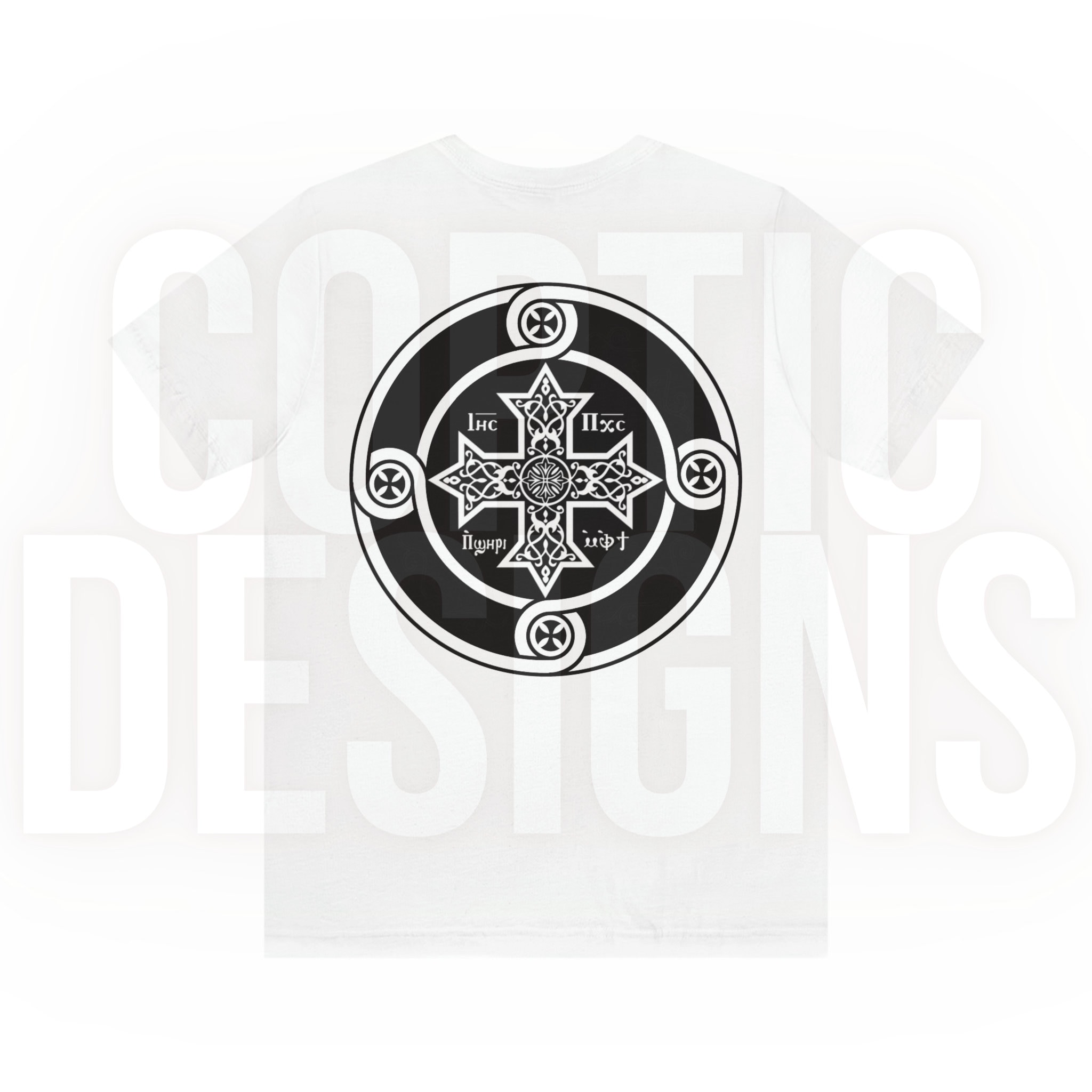 Coptic Orthodox Cross Design T-shirt for the Holy Week - Back Print ...