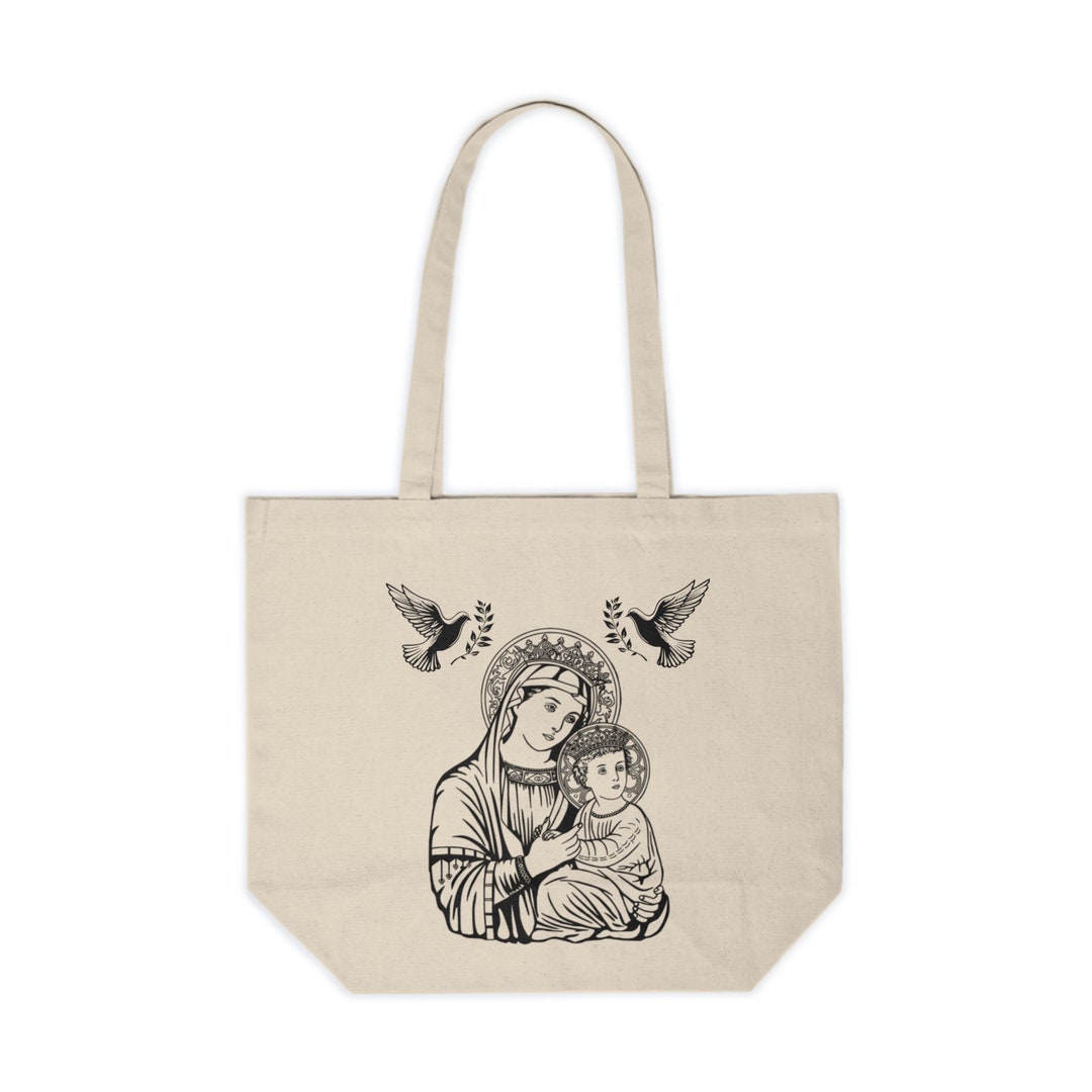 Saint Mary Tote Bag Carrying Her Baby Jesus Coptic Orthodox Icon Church ...