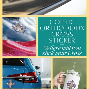 Coptic Cross Transparent Coptic Cross Designs Sticker Kiss-cut White ...