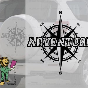 Adventure off Road Compass Decal. Adventure Compass Caravan Decals. - Etsy