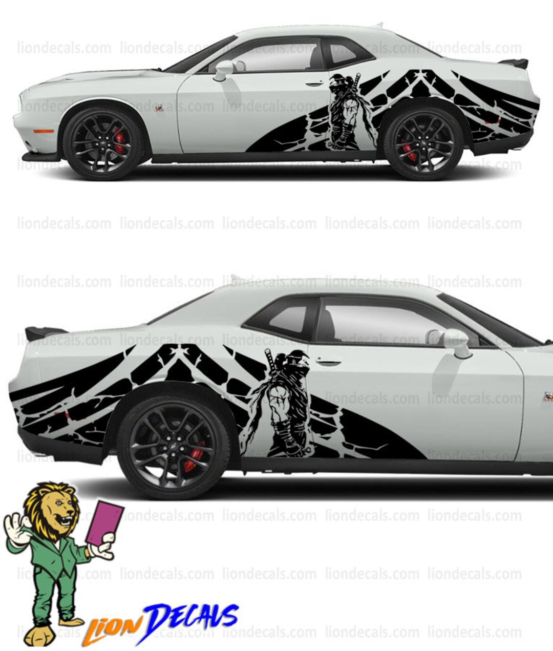 Samurai Car Side Decal: Rear Fender Sticker Set - Etsy