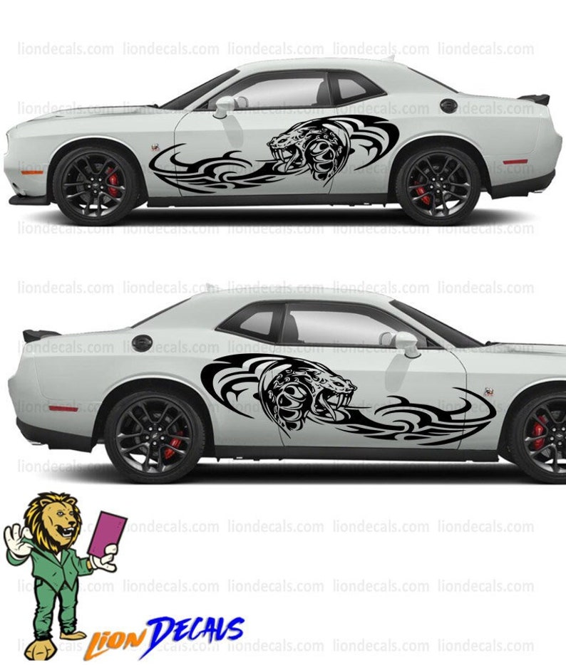 Calcomanía lateral del coche tribal Cobra. Pegatinas de coche - Etsy México