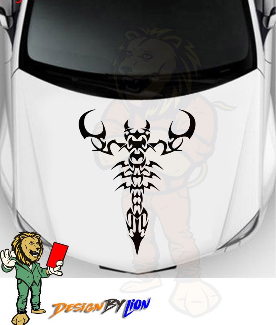 Scorpion Hood Car Decal. Scorpion Car Sticker. Charger | Mustang ...