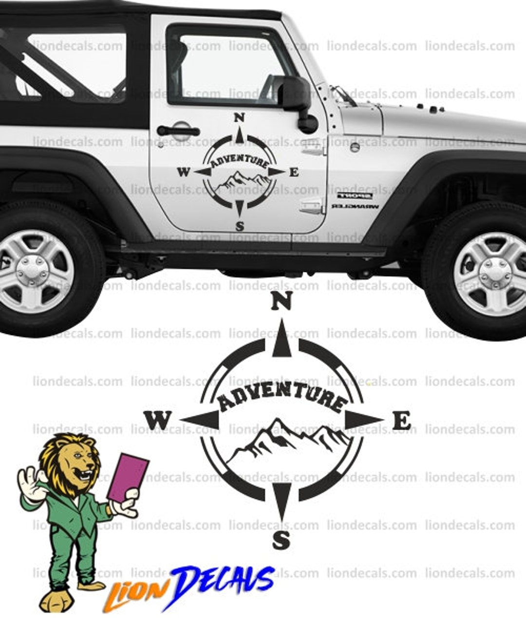 Adventure Compass off Road Pickup Truck Decal. Compass off Road Sticker ...