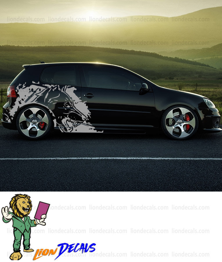 Wolf Fender Top Side Trunk Car Sticker Wolf Car Decal Wild - Etsy