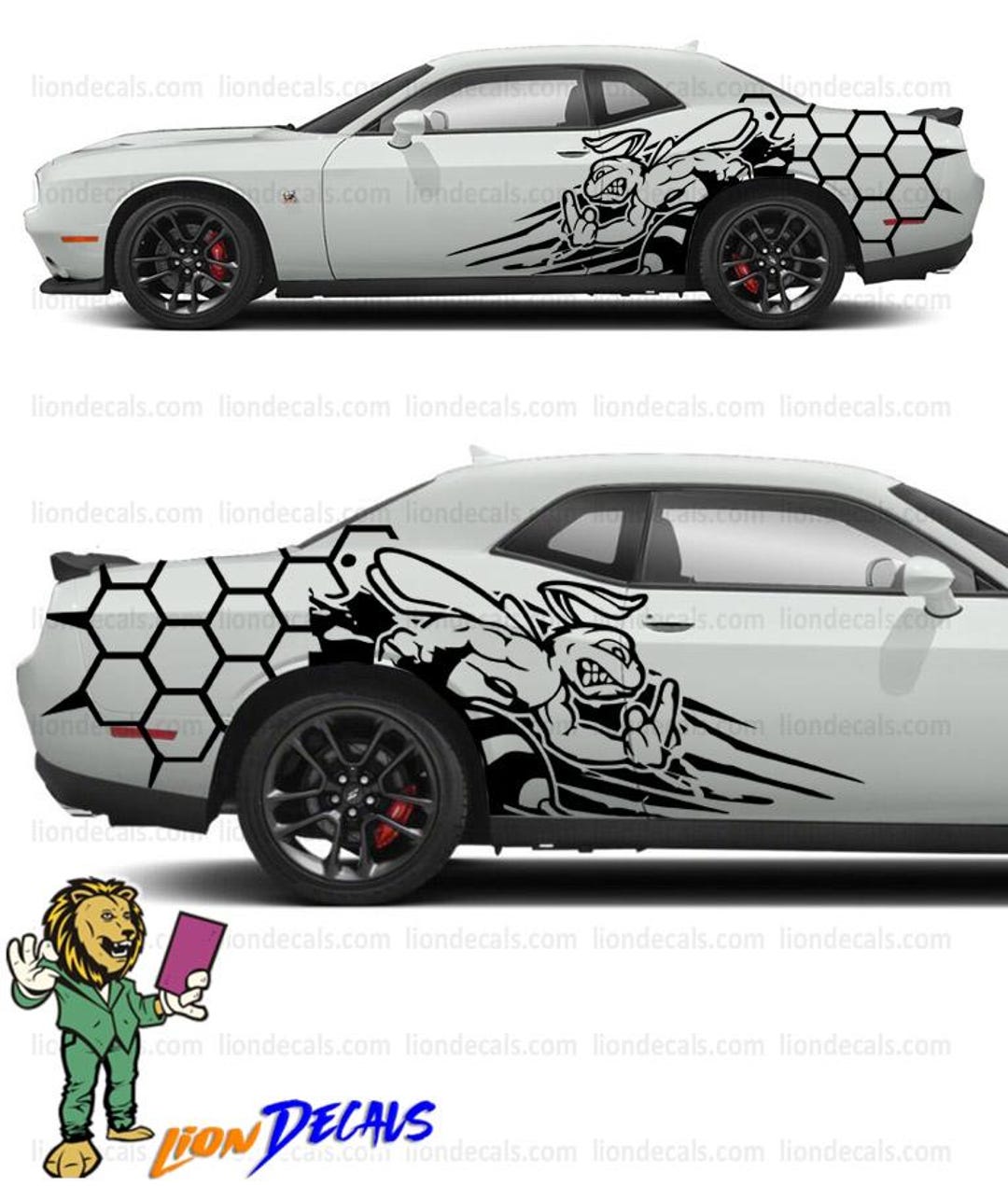 Honeycomb Car Side Decal. Honeycomb Bee Sticker. Mustang- Charger ...
