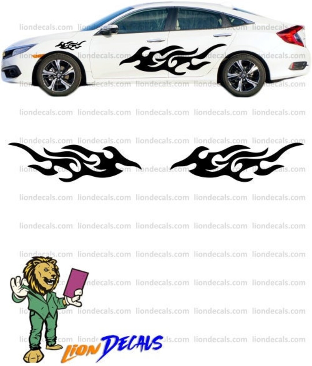 Flame Side Body Car Decal. Flame Car Sticker. Flame Decal - Etsy