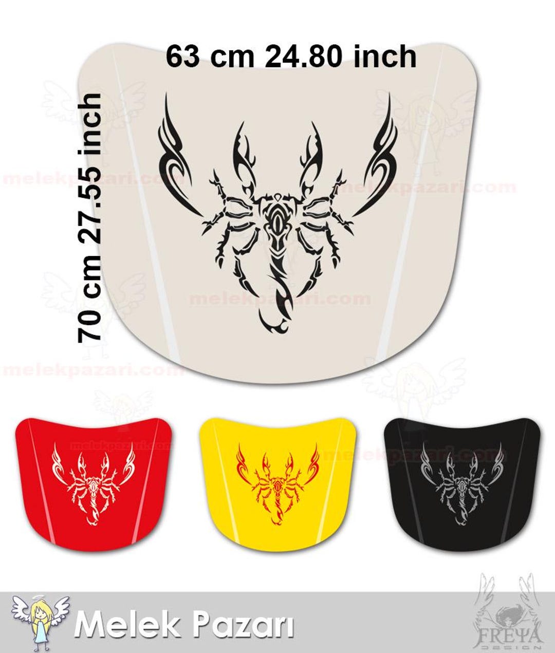 Scorpion Hood Car Decal: Vinyl Car Sticker - Etsy