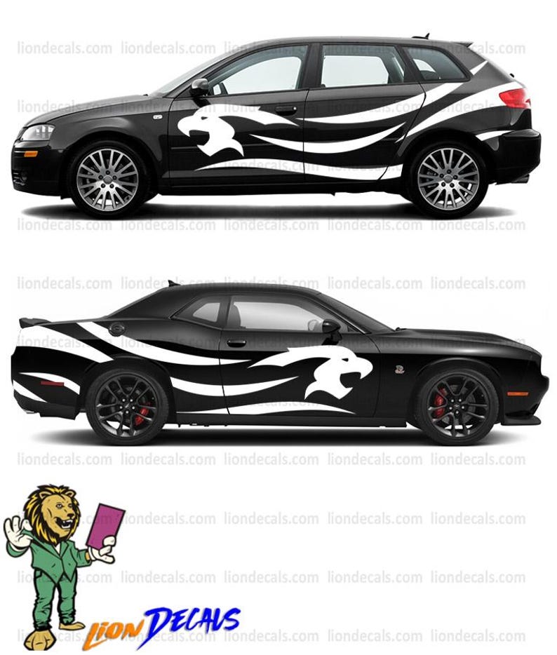 Tribal Tiger Car Decal. Tiger Car Side Sticker. - Etsy