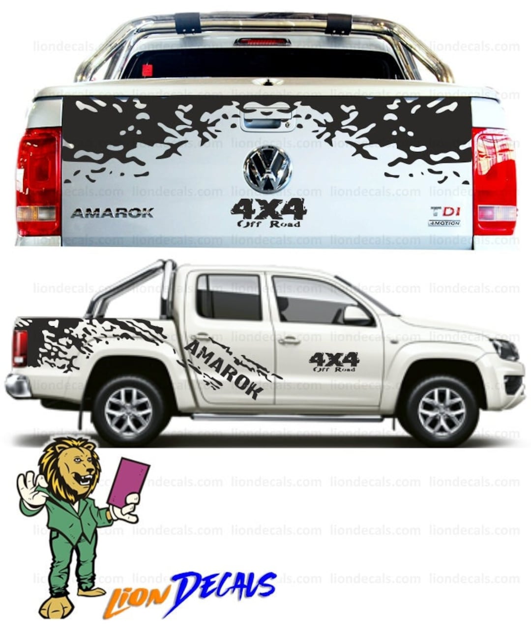 Volkswagen Amarok 4x4 off Road off Road Pickup Truck Decal. Amarok Side ...