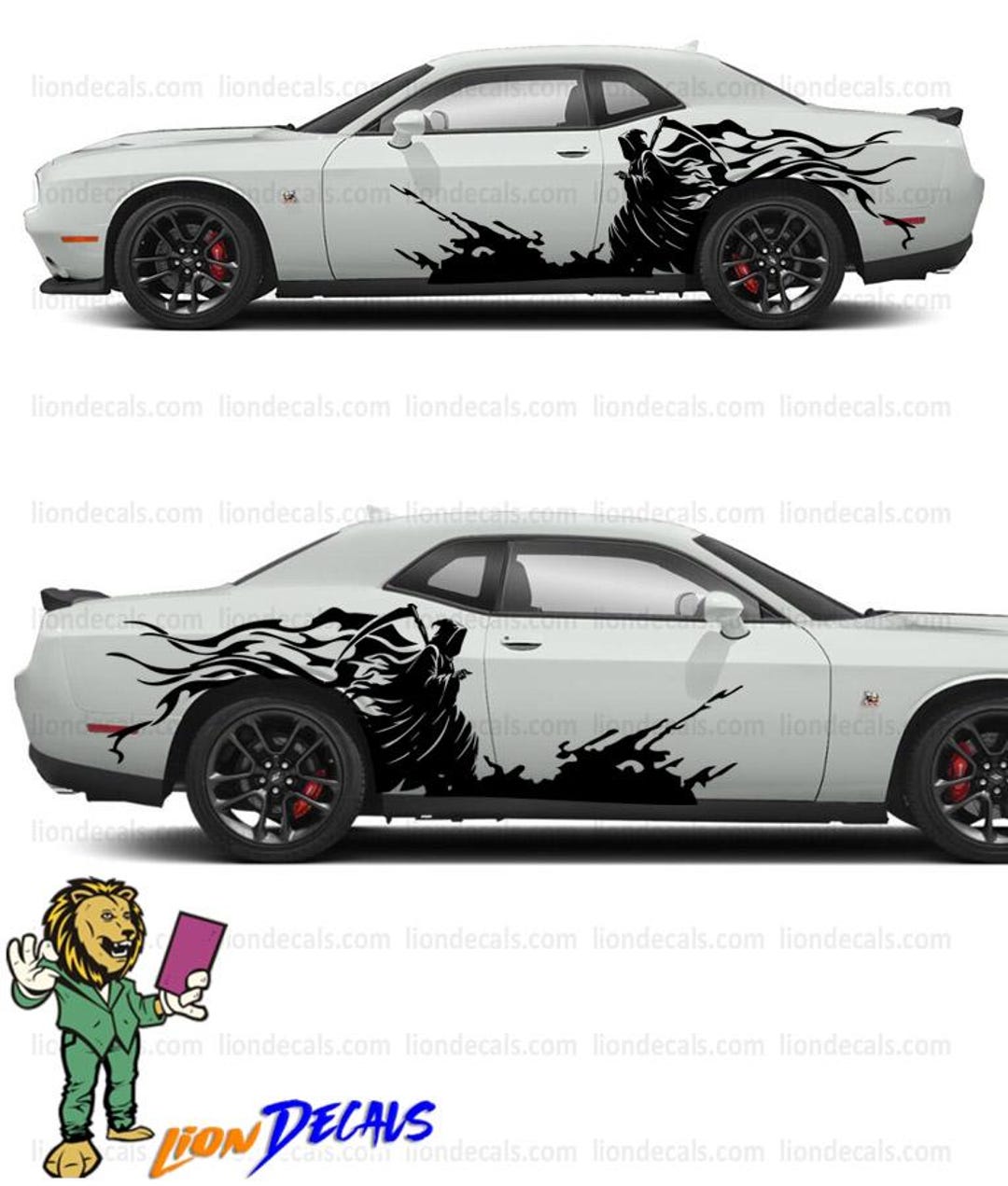 Grim Reaper Car Side Decal: Azrael Car Sticker - Etsy