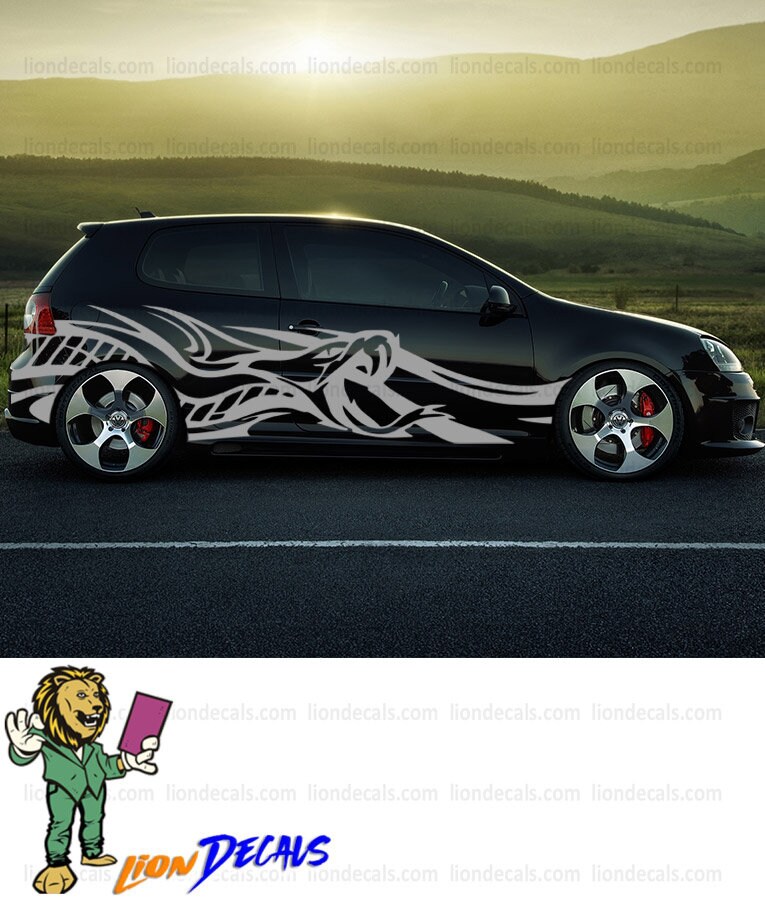 Snake Side Body Car Decal. Cobra Snake Car Sticker. Snake Car Body ...