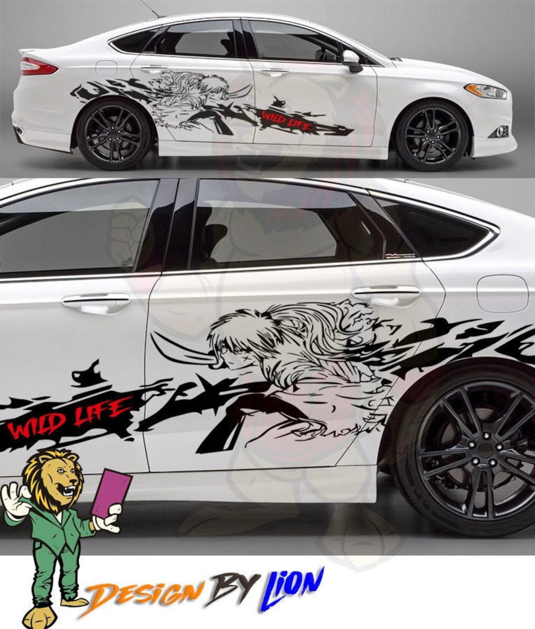 Samurai Side Body Car Decal. Samurai Car Sticker. Samurai Car Rear ...