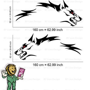 Wolf Fender Top Side Trunk Car Sticker, Wolf Car Decal, Wild Wolf ...