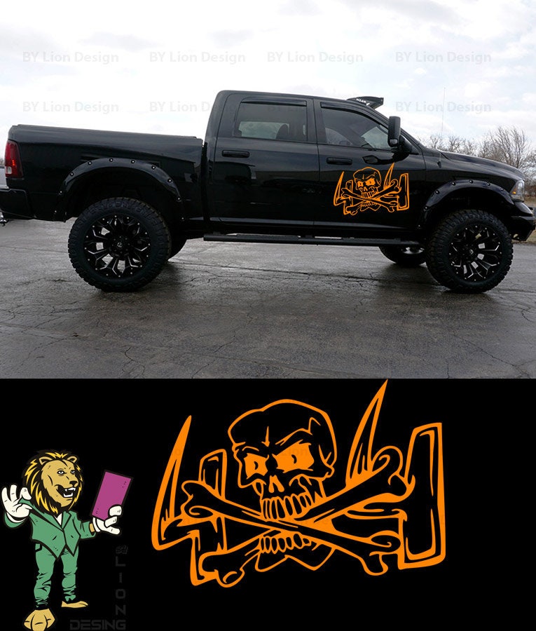 4x4 Skull Decal. 4x4 Sticker. Skull off Road Decal. - Etsy
