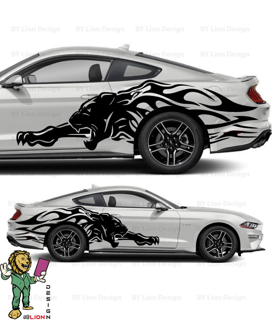 Jaguar Fender Top Side Trunk Car Decal, Jaguar Decal. Jaguar Car ...
