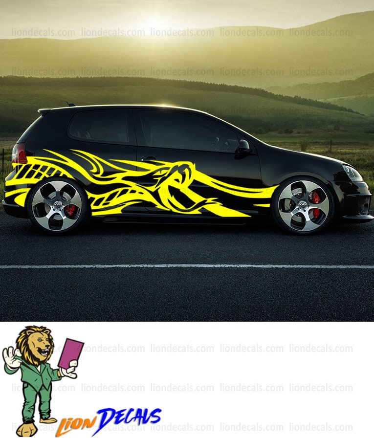 Cobra Snake Car Decal: Side Body Stickers - Left & Right Set - Etsy