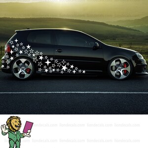 Star Car Stickers. Car Hood and Side Body Sticker Set. Mustang- Charger ...