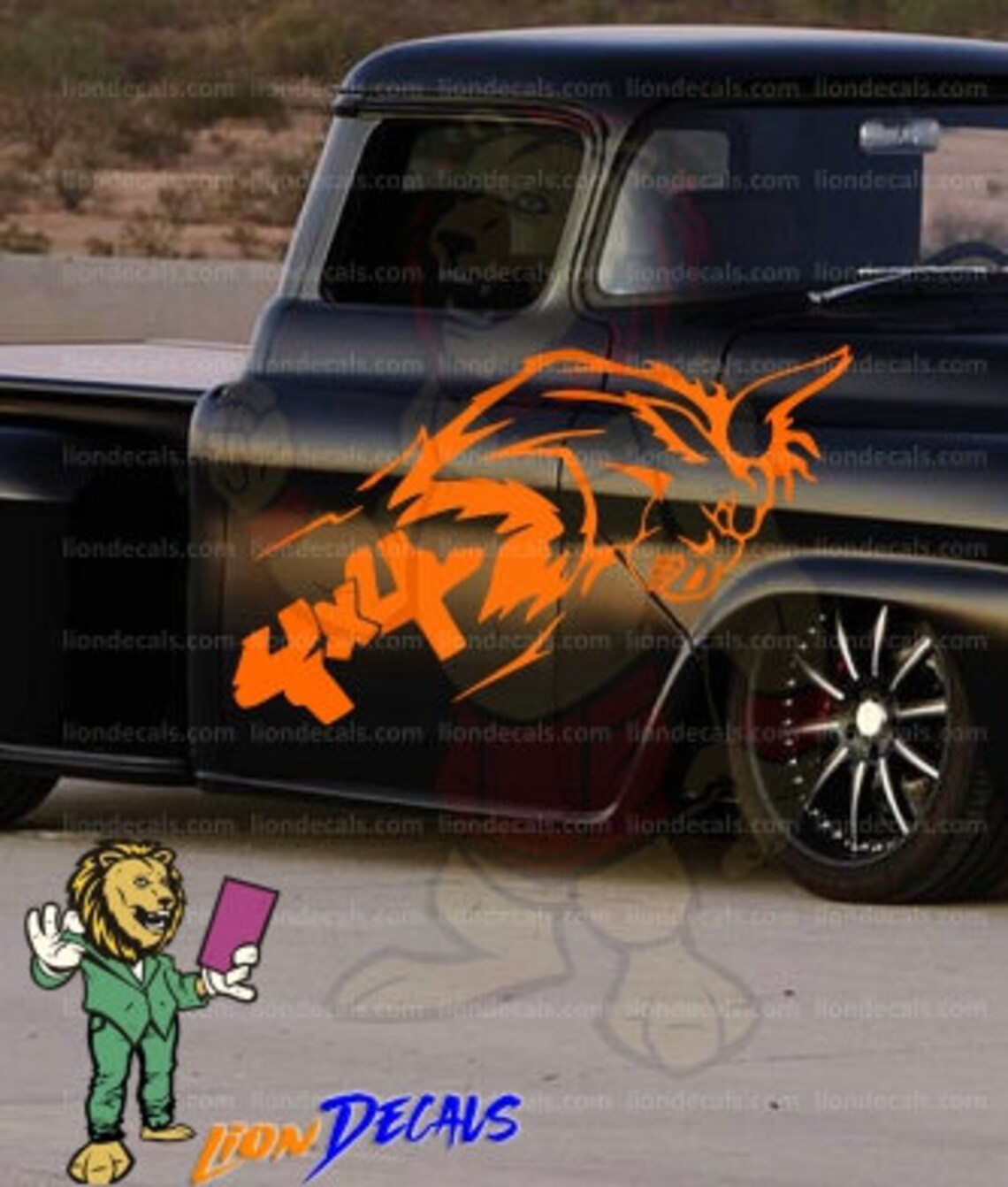 4x4 Bull off Road Pickup Truck Side Decal. Bull off Road Sticker. 4x4 ...