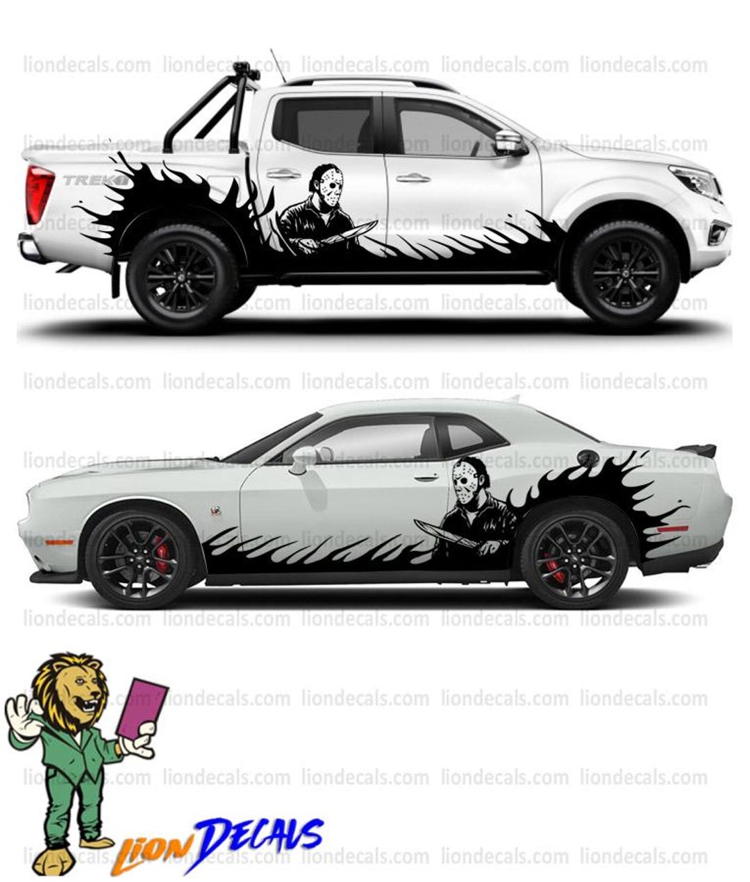 Jason Voorhees Car Decal. Screem Car Sticker Set. - Etsy