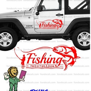 Fishing Car Decal. Hunting Decal. Fish Sticker - Etsy