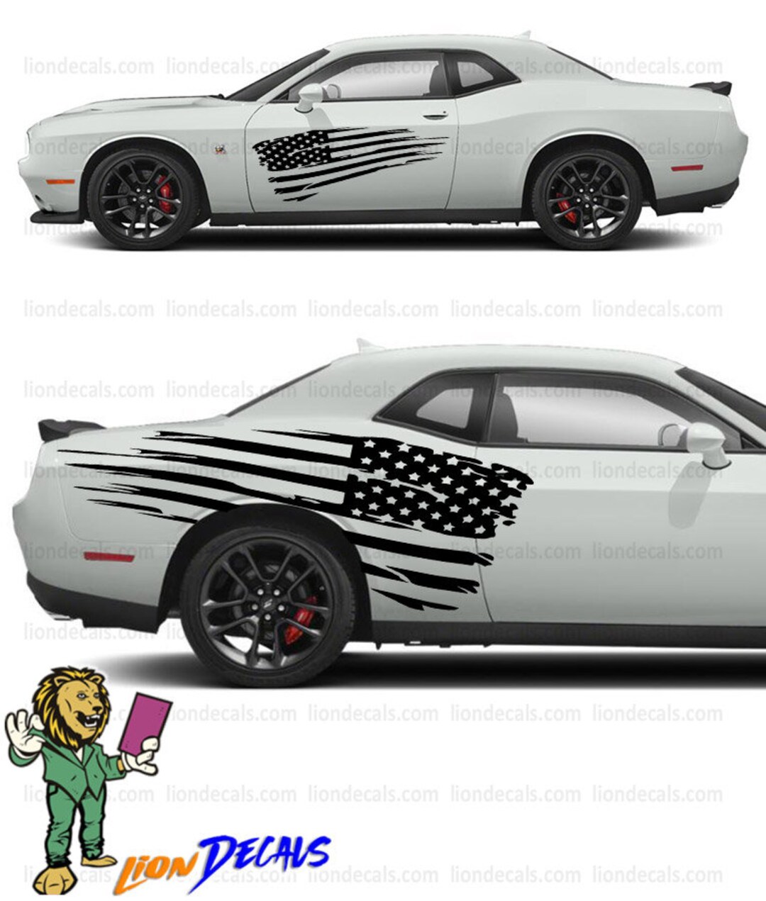 USA Flag Car Side Decal, United States Flag Sticker. - Etsy