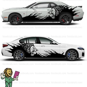 Lion Car Side Decal, Lion Decal Design - Etsy
