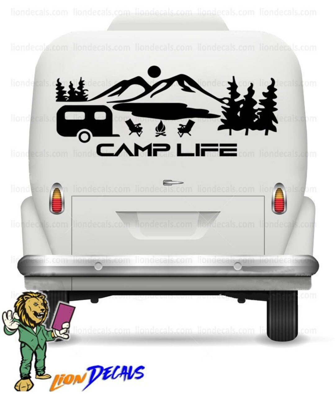 Camp Life Caravan Decal, Sticker - Etsy