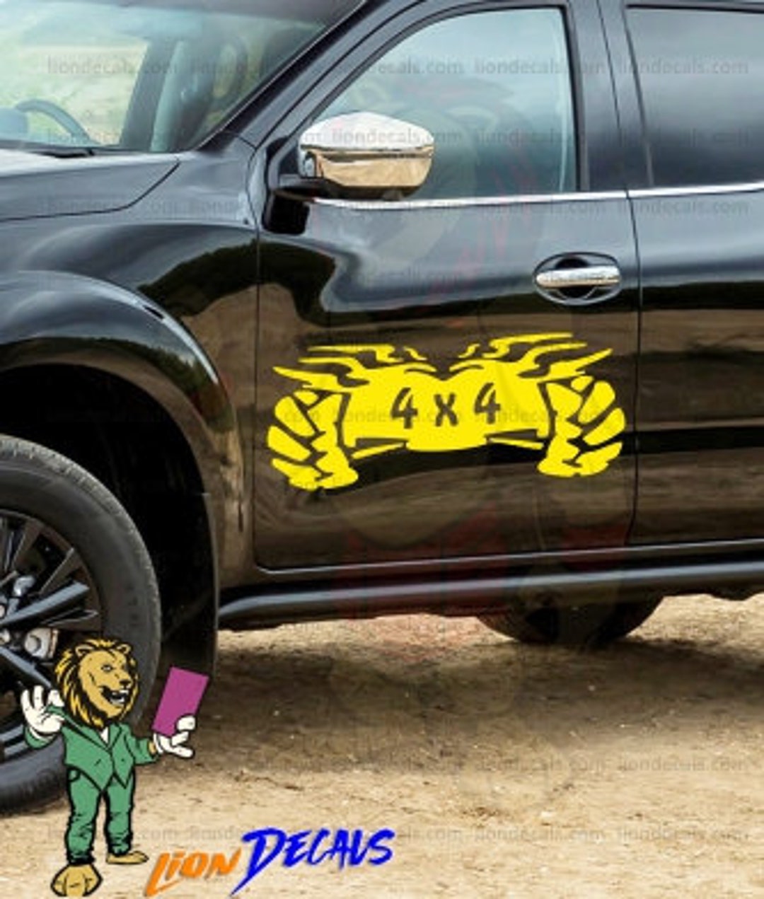 4x4 Road Pickup Truck Side Decal. off Road Sticker. 4x4 off Road ...