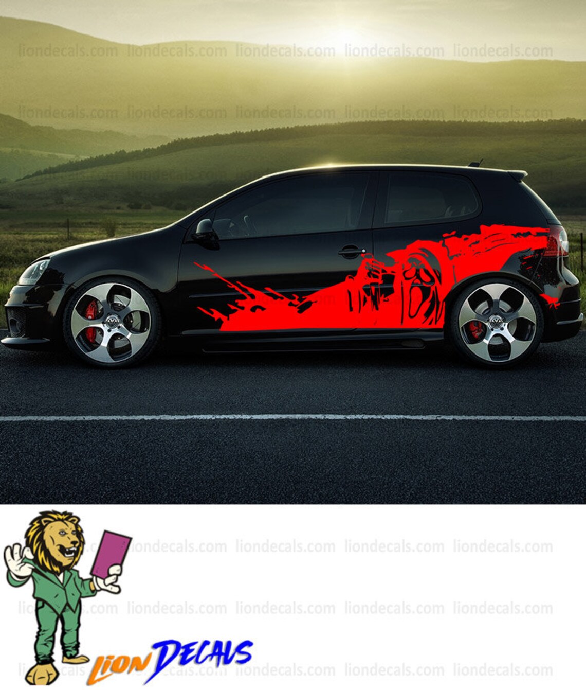 Screem Ghost Car Side Decal Sticker - Left & Right Set - Etsy