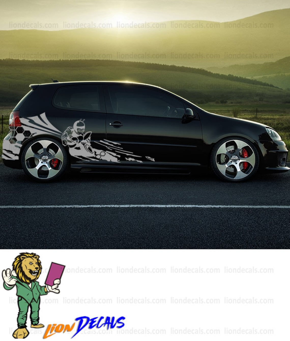 Scat Pack Bee Honeycomb Car Side Decal. Car Decal. Mustang- Charger ...