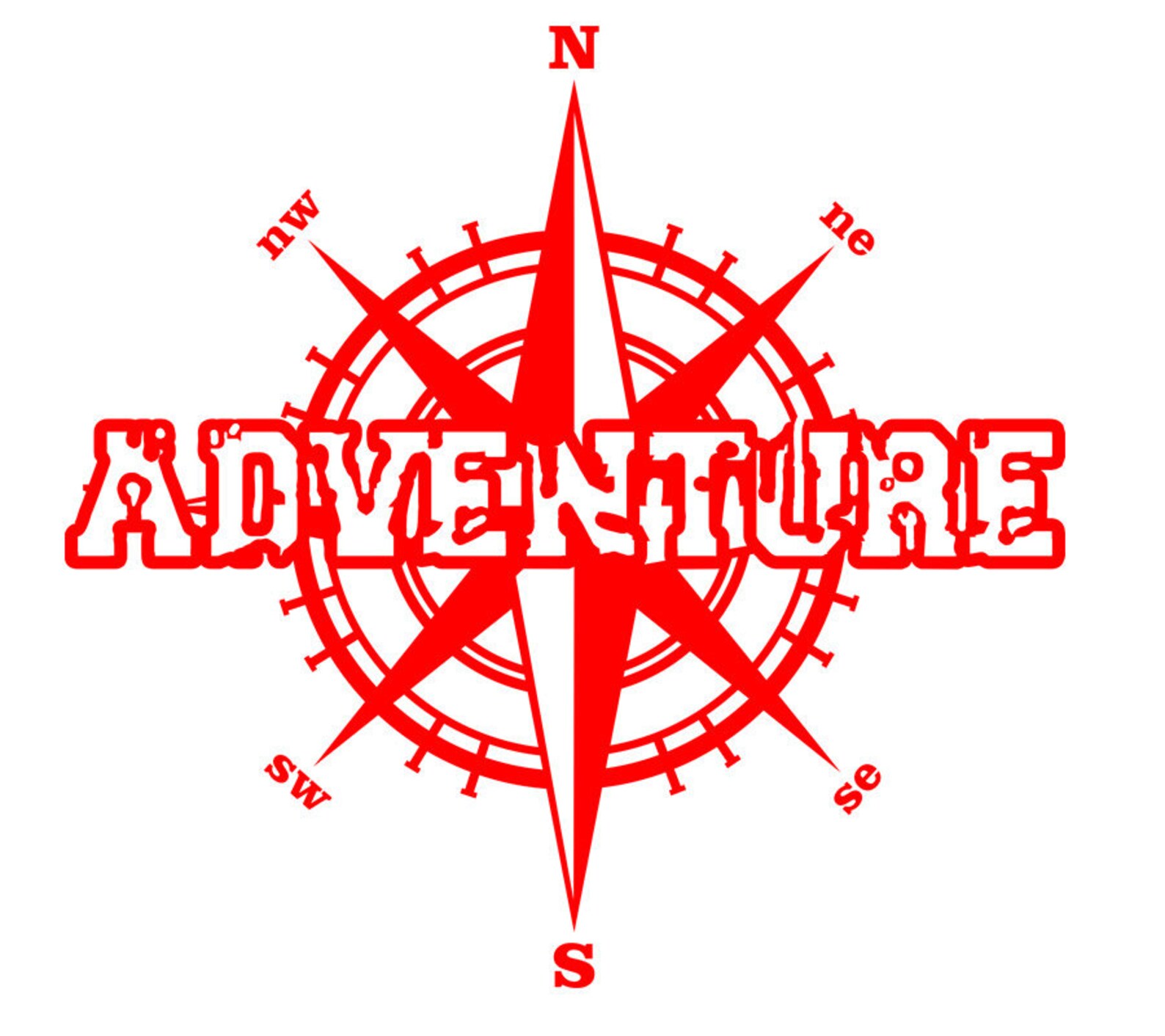 Adventure off Road Compass Decal. Adventure Compass Caravan Decals. - Etsy