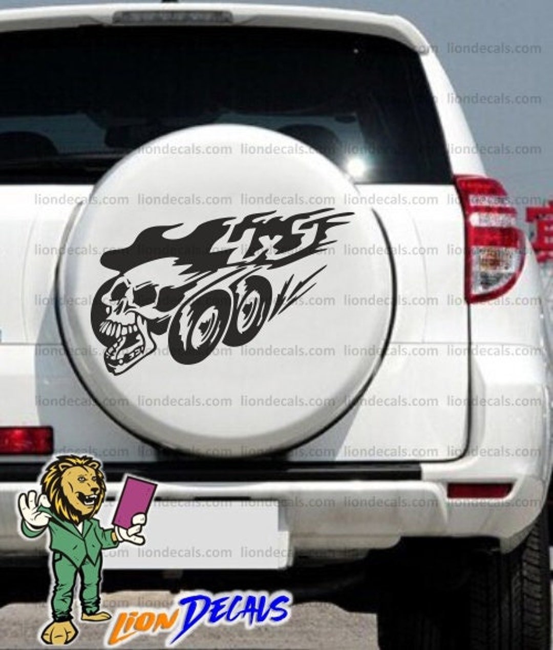 4x4 Skull off Road Pickup Truck Decal. Skull off Road Sticker. 4x4 off ...