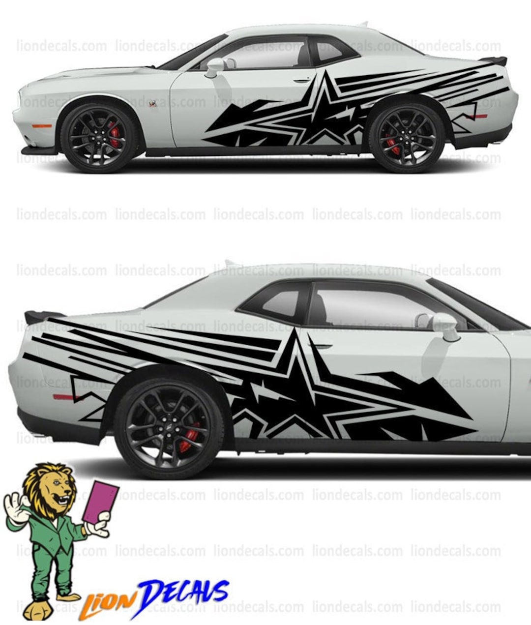 Big Star Car Side Decal. Star Car Side Stripe Decal - Etsy