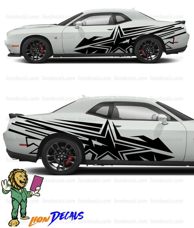 Big Star Car Side Decal. Star Car Side Stripe Decal - Etsy