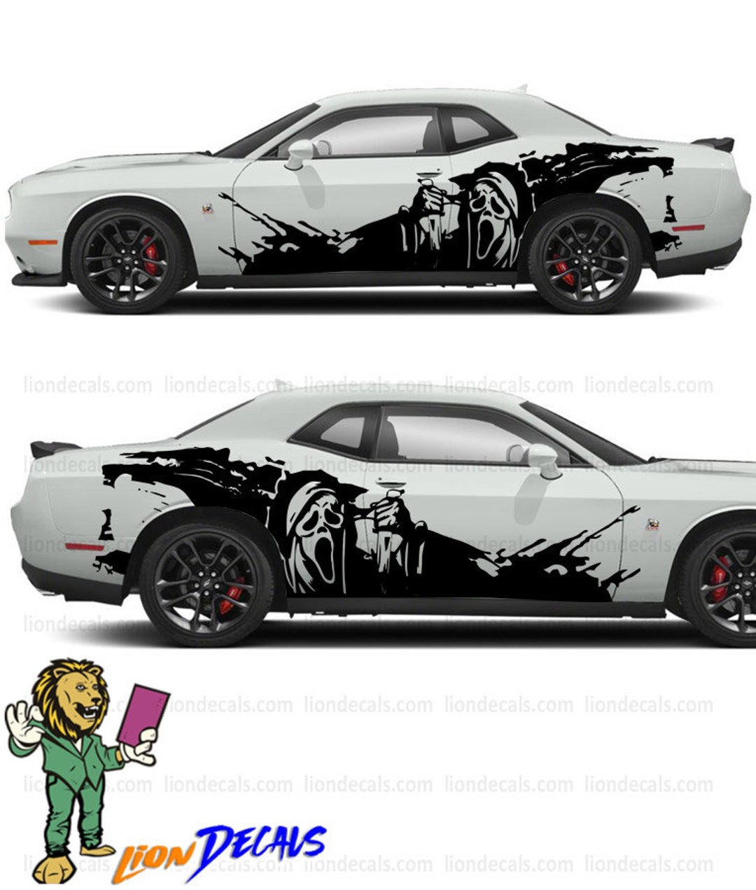 Screem Car Side Decal. Ghost Car Decal. Car Side Sticker - Etsy