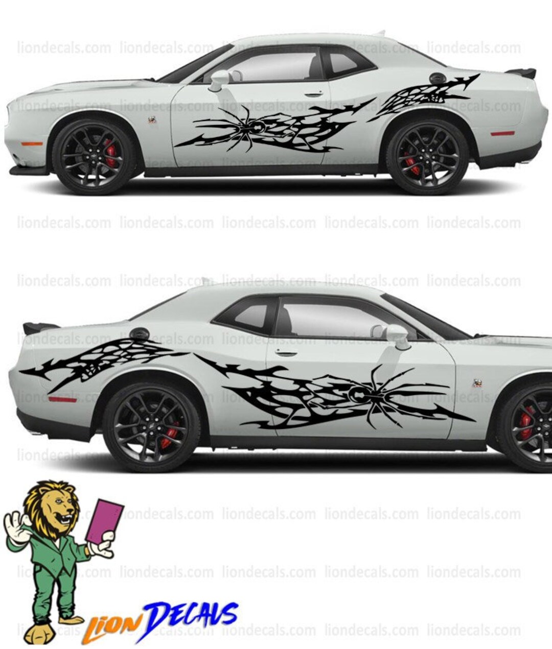 Spider Car Side Door Decal. Tribal Car Stickers - Etsy